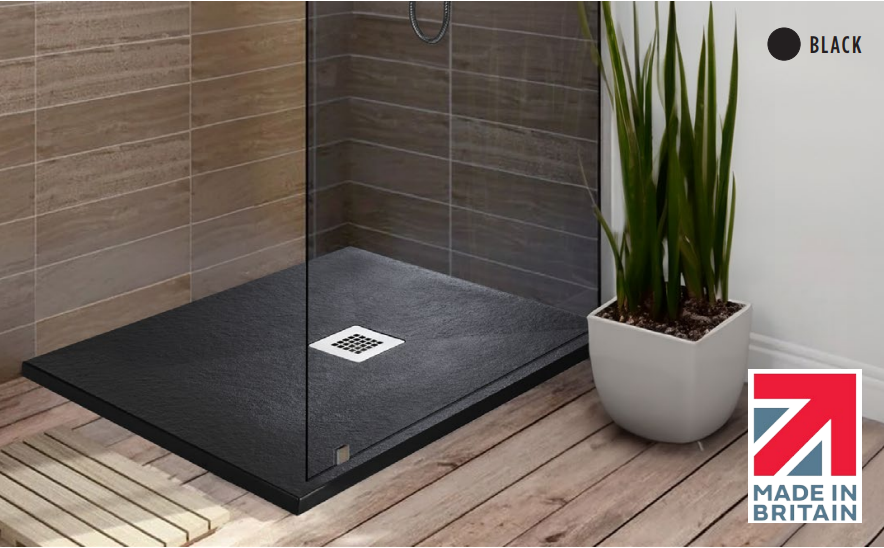 Kartell Naturals Black Stone Shower Tray 1400 x 800mm — www ...