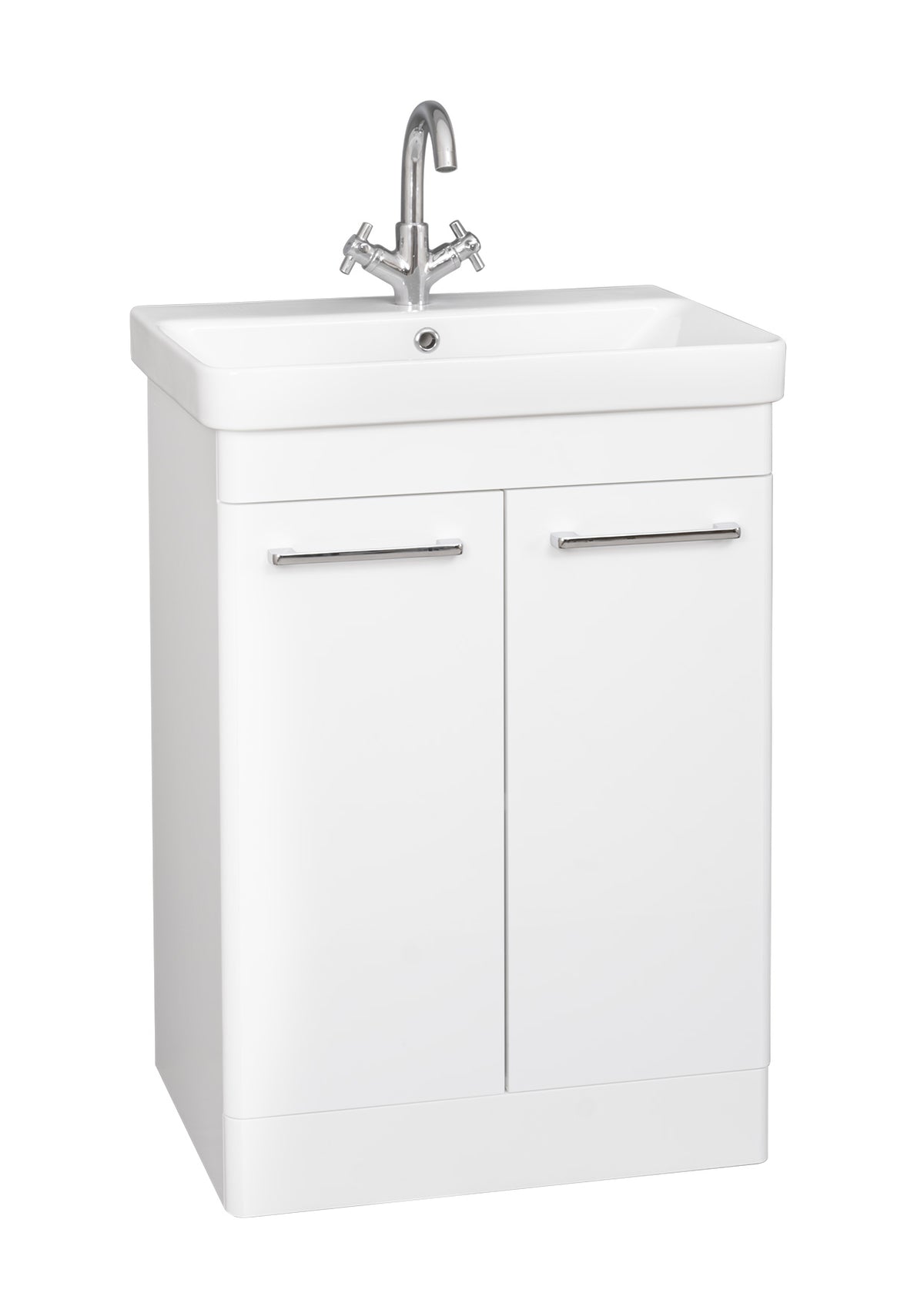 Kartell K-VIT Options 24 600mm 2 Door Vanity & Basin - White Gloss ...