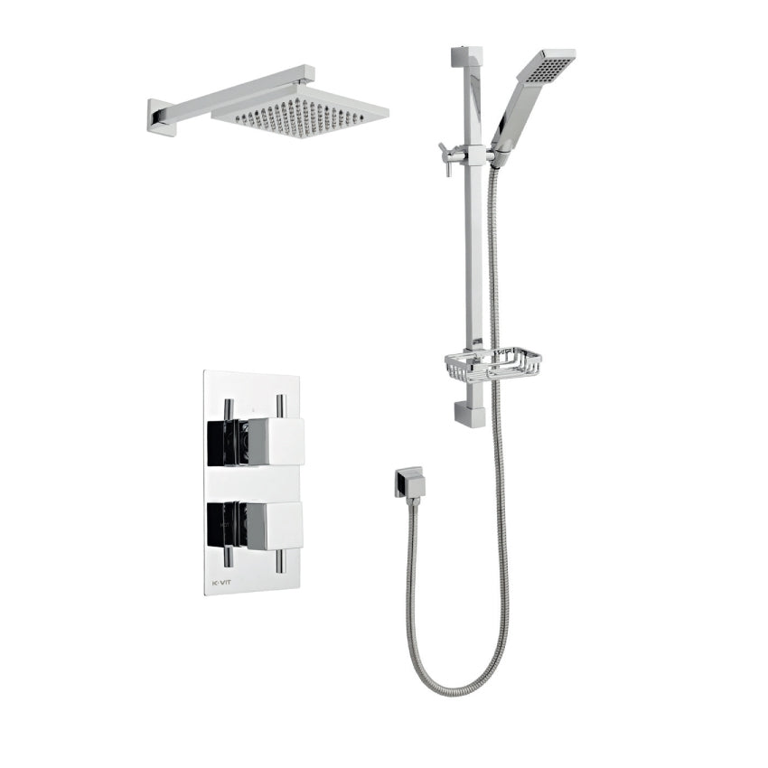 Kartell K-VIT Pure Option 3 Thermostatic Concealed Shower With Slide R ...