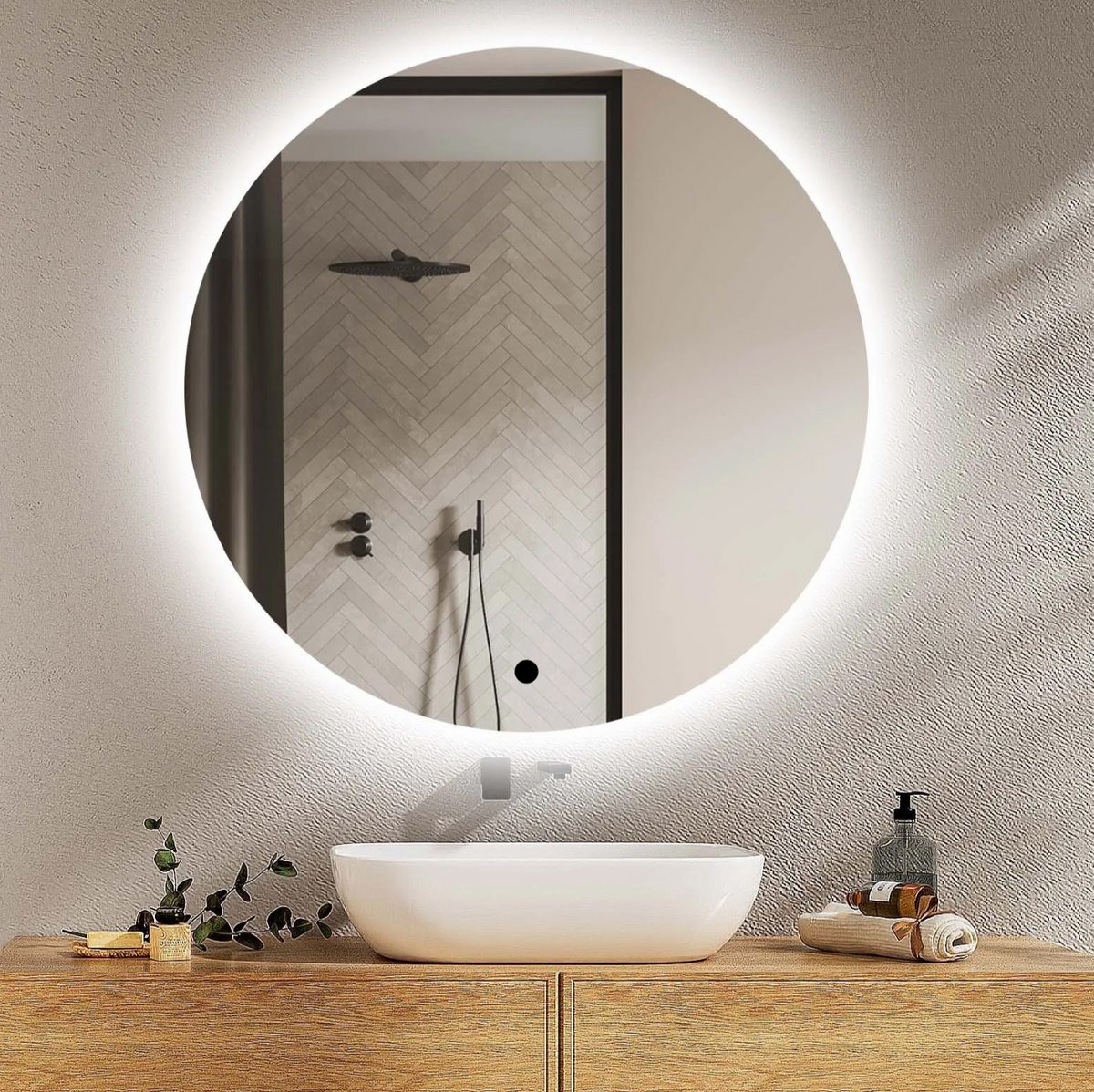 Kartell K-VIT Tucson 600mm Circular LED Mirror-Chrome (TU60) — www ...