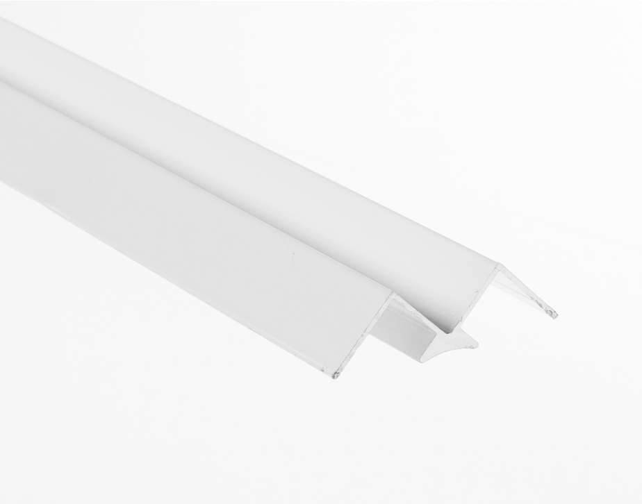 AKW Alveo PVC Wall Panel Internal Corner Profile 2500mm Satin Aluminiu ...