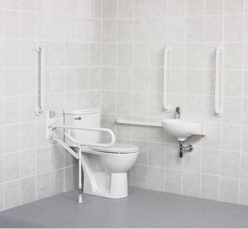 AKW Close Coupled Standard Doc M Pack TMV3 Tap Stainless White (28314S ...