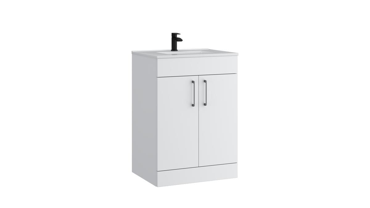 Kartell K-VIT Dove 600mm 2 Door Vanity Unit & Basin - Matt White — www ...