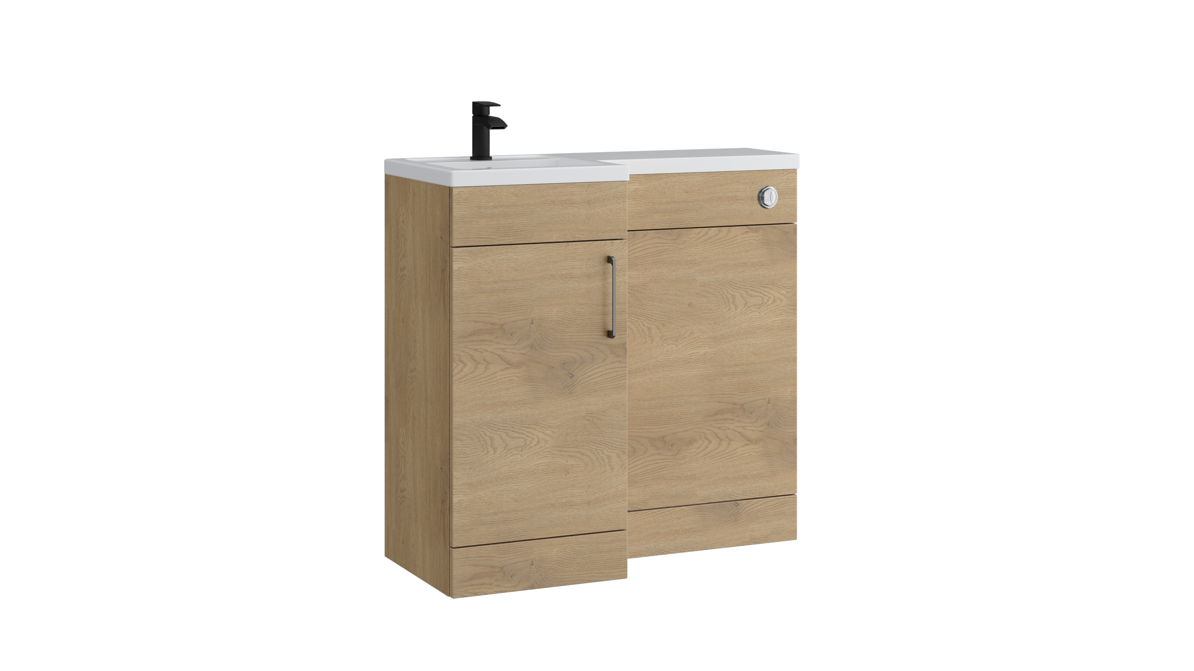 Kartell K-VIT Dove 900mm L-Shaped Furniture Pack - Torro Oak Right Hand ...