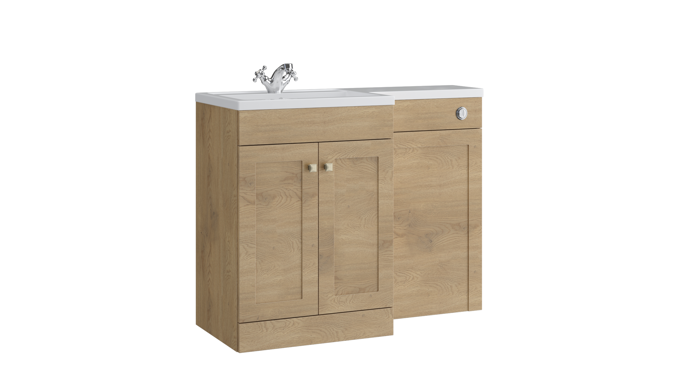 Kartell K-VIT Sanctuary 1100mm L-Shaped Furniture Pack - Torro Oak LH ...
