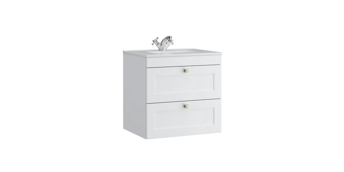 Kartell K-VIT Sanctuary 600mm Wall Mounted Vanity Unit - Matt White ...