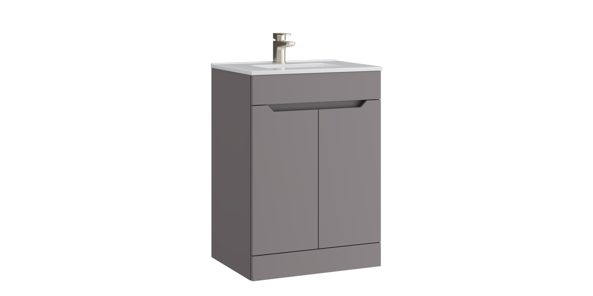 Kartell K-VIT Urban 500mm Vanity Unit & Basin - Slate Grey — www ...