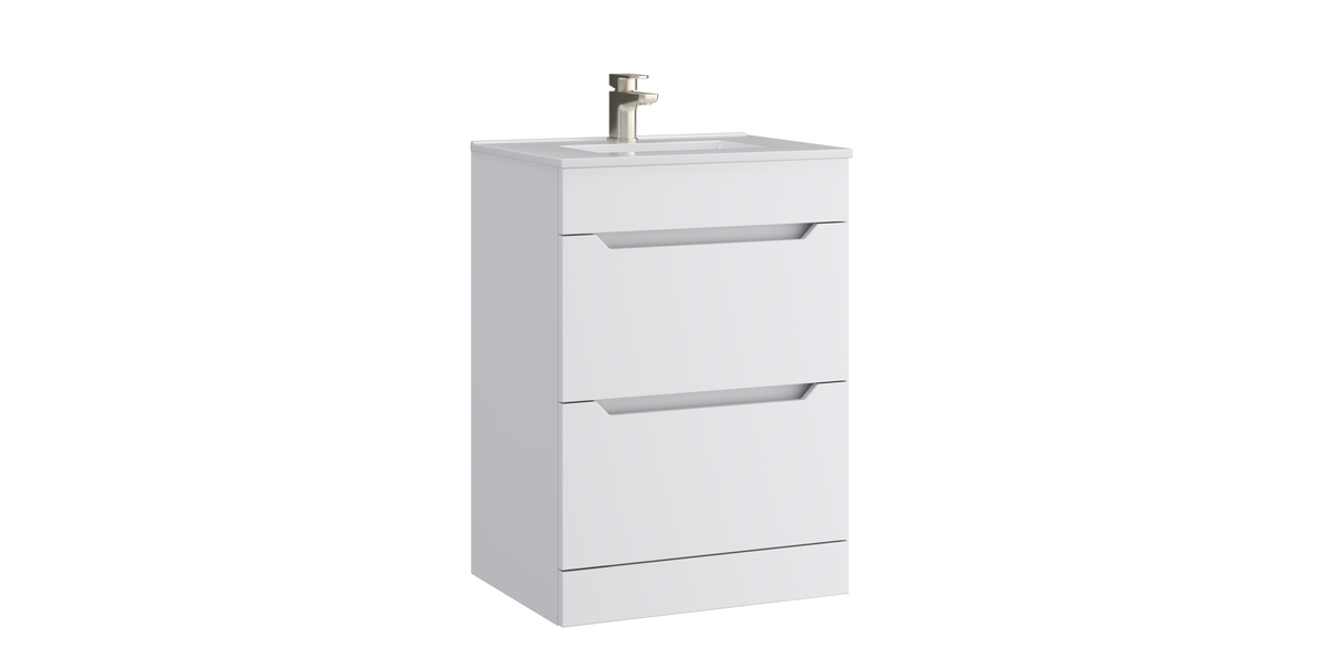 Kartell K-VIT Urban 600mm 2 Drawer Vanity Unit - Matt White — www ...